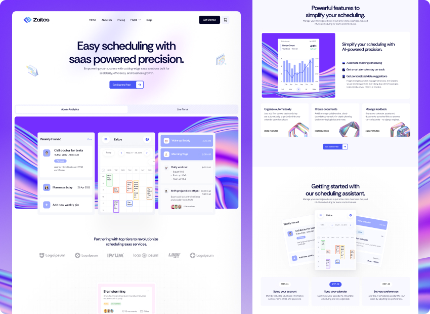 Zaitos - SaaS & Startup Webflow Template | Flowzai